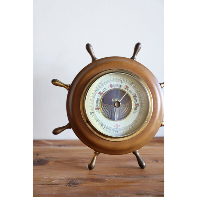 Wooden Ship Steering Wheel Clock – Park and Oak Collected