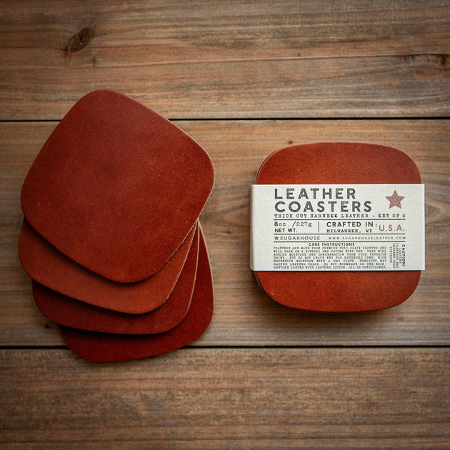 Premium Leather Coasters Set of 4 – Park and Oak Collected