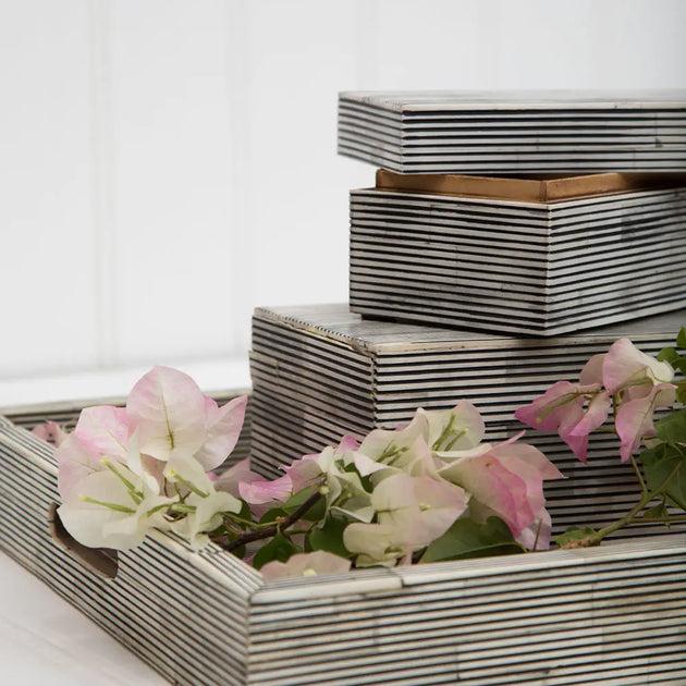 Pinstripe Decorative Box - Medium – Park and Oak Collected